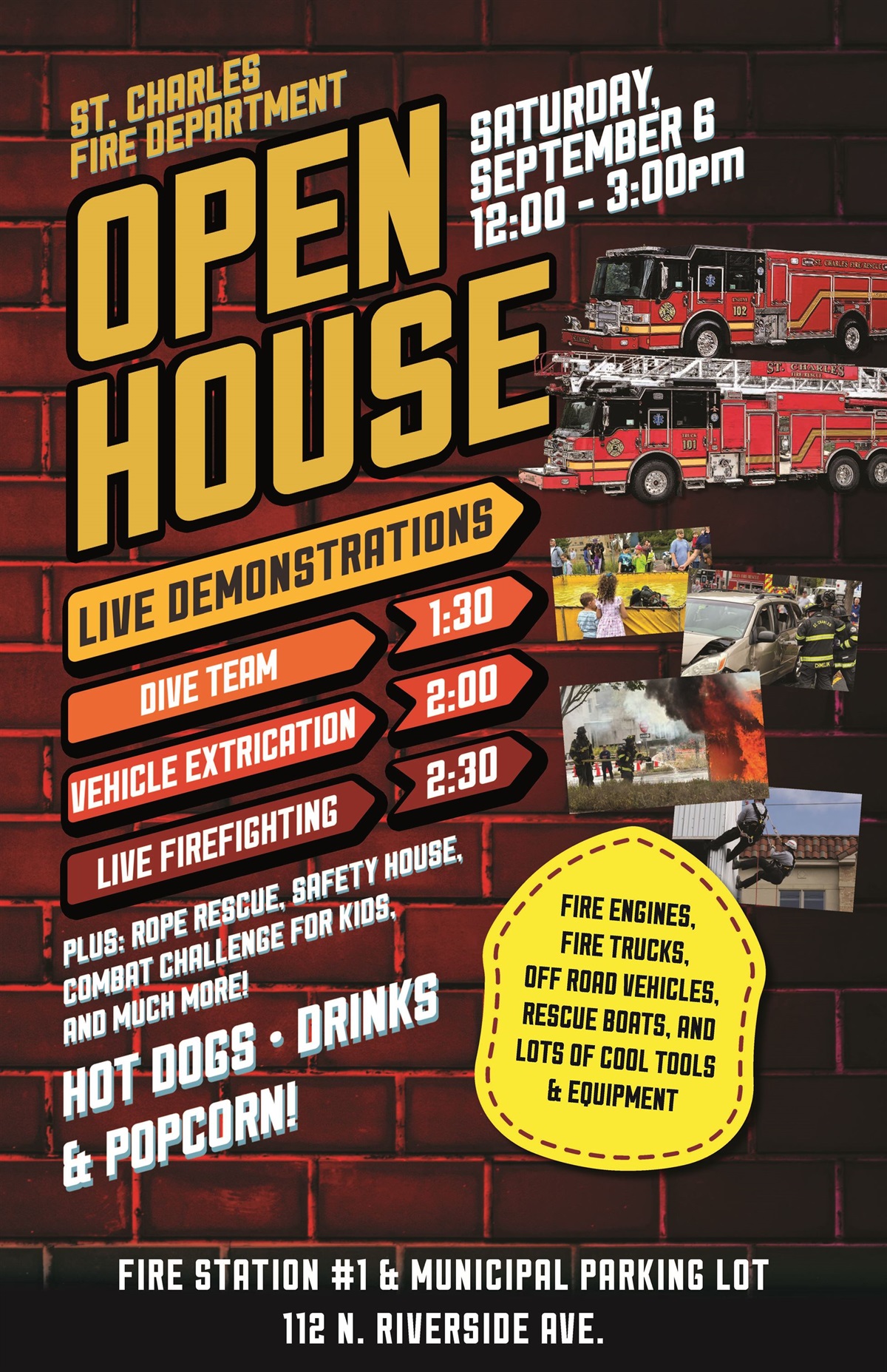 Fire Department Open House Sept. 6 - City Of St. Charles, IL