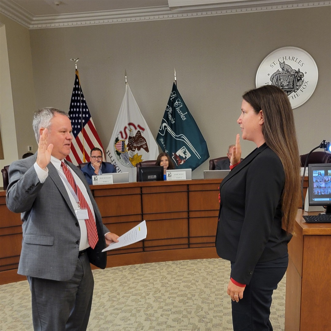 Jessica Bridges Sworn in as City Clerk - City Of St. Charles, IL